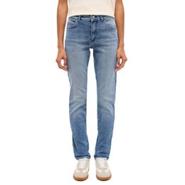 Mustang Damen Slim-fit-Jeans "Damen Style Crosby Relaxed Slim"682 mittelblau, Gr. 28, unifarben, Denim/Jeans, 82% Baumwolle, 16% Polyester, 2%