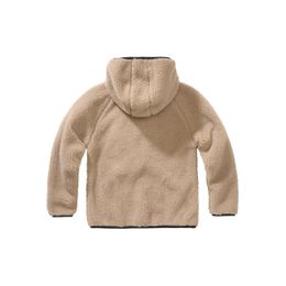 Brandit Damen Allwetterjacke "Brandit Damen Kids Teddyfleecejacket Hood", beige, Gr. 134, unifarben, 100% Polyester, Jacken