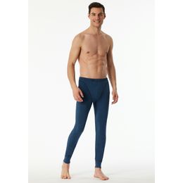 Lange Unterhose Schiesser "95/5 Originals", Herren, Gr. 6, 800, blau, Single Jersey, Obermaterial: 95% Baumwolle, 5% Elasthan, Unterhosen Lange Unterhose