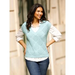 Classic Basics Damen Pullunder "Pullunder", gr&uuml;n, Gr. 56, unifarben, 100% Baumwolle, Pullover