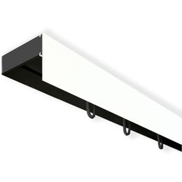 Gardinenschiene SN DECO GROUP, L:540cm T:4,7cm, schwarz-wei&szlig;, Kunststoff, Gardinenstangen, "Vorhangschiene SH mit Blende"