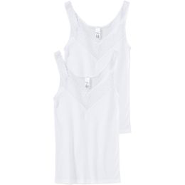 Speidel Damen Achselhemd "Natalie", Gr. 50, wei&szlig;, Feinripp, Obermaterial: 100% Baumwolle, unifarben, Unterhemden, Baumwolle, eng, bequem,