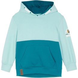 bonprix Kinder Hoodie, blau, Gr. 104, Obermaterial: 60% Baumwolle, 40% Polyester. Kapuzenfutter: 100% Baumwolle, Sweatshirts, bequeme Passform, aus