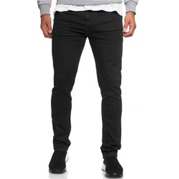 Rusty Neal Herren Straight-Jeans "MELVIN", schwarz, Gr. 38, unifarben, 98% Baumwolle, 2% Elasthan, Jeans, im klassischen 5-Pocket-Stil