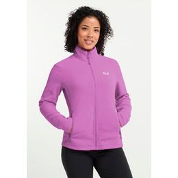 Fleecejacke Jack Wolfskin "TAUNUS 100 FZ W", Damen, Gr. XS, foxglove, Obermaterial: 100% POLYESTER. Futter: 100% POLYESTER, Jacken Fleecejacke