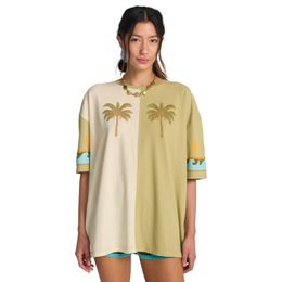T-Shirt Billabong "Split Palm", Damen, Gr. M, sulfur, Obermaterial: 100% Baumwolle., Shirts T-Shirt