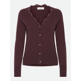 rosemunde Damen Cardigan "Laica lace cardigan mit Wolle und Kaschmir", rot, Gr. M, unifarben, Strick, Obermaterial: 70% Wolle, 30% Kaschmir,