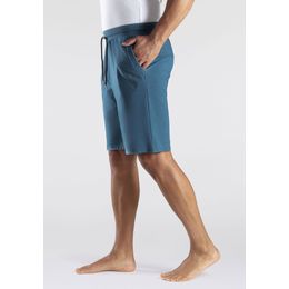 Herren Sweatshorts, BENCH. LOUNGEWEAR, Gr. 56, blau, Sweatware, Obermaterial: 60% Baumwolle, 40% Polyester, unifarben, Basic, Hosen, mit seitlichen
