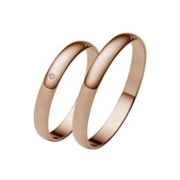 Firetti Damen Trauring "Schmuck Geschenk Gold 375 Hochzeit Ehering "LIEBE"", 72, ohne Brillant, Ros&eacute;gold 585, 3mm, rosa, Ros&eacute;gold 585, Fingerringe,
