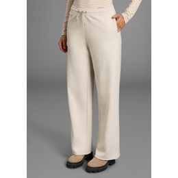 Damen Jogginghose, beige, Basic, Gr. 36, OCEAN SPORTSWEAR, unifarben, angeraute Sweatware, Obermaterial: 62% Polyamid, 34% Baumwolle, 4% Elasthan,