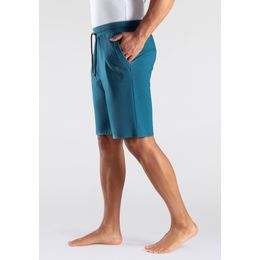 Herren Sweatshorts, BENCH. LOUNGEWEAR, Gr. 52, blau, Sweatware, Obermaterial: 60% Baumwolle, 40% Polyester, unifarben, Basic, Hosen, mit seitlichen