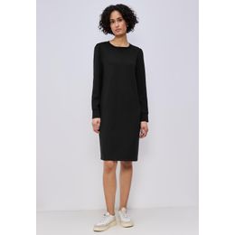 Street One Damen Jerseykleid, schwarz, Gr. 36, unifarben, Jersey, 69% Polyester, 25% Viskose, 6% Elasthan, Kleider, in Unifarbe