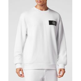 Plein Sport Herren Sweatshirt "Sweatshirt", wei&szlig;, Gr. M, Obermaterial: 88% Baumwolle, 12% Polyester, Sweatshirts