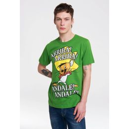 logoshirt Herren T-Shirt "Speedy Gonzales - Arriba", gr&uuml;n, Gr. XL, bedruckt, 100% Baumwolle, Shirts, mit Speedy Gonzales - Print