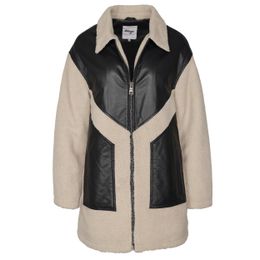 Maze Damen Lederjacke "42021172", schwarz-wei&szlig;, Gr. L, Obermaterial: 100% Lammleder. Innenfutter: 100% Baumwolle. &Auml;rmelfutter: 100% Polyester, Jacken