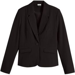 bonprix Damen Kurzblazer "Kurzblazer", schwarz, festlich, Gr. 38, Obermaterial: 95% Polyester, 5% Elasthan. Futter: 100% Polyester, Blazer, eleganter