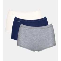 Sloggi Damen Maxislip "Basic+ Maxi", Gr. 50, bunt, Single Jersey, Obermaterial: 95% Polyamid, 5% Elasthan, clean, unifarben, Unterhosen, perfekter