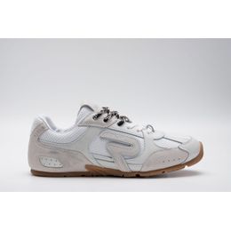 Replay Damen Sneaker, Gr. 41, wei&szlig;, Leder, Textil, unifarben mit Farbeinsatz, Schuhe, Schn&uuml;rschuh, Halbschuh, Freizeitsneaker mit leichter Laufsohle