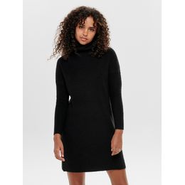Only Damen Strickkleid "ONLJANA L/S COWLNCK DRESS", schwarz, Gr. S, unifarben, Rippstrick, Obermaterial: 62% Polyacryl, 15% Nylon, 13% Polyester, 7%