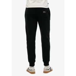 Superdry Herren Sweathose "ESSENTIAL LOGO JOGGERS HB", schwarz, Gr. S, meliert, angeraute Sweatware, Obermaterial: 70% Baumwolle, 30% Polyester,