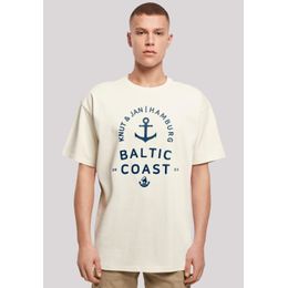 F4NT4STIC Herren T-Shirt "Ostsee Logo Knut & Jan Hamburg", beige, Gr. L, Obermaterial: 100% Baumwolle, Shirts, Print