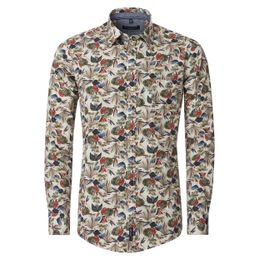 Casamoda Herren Langarmhemd "Casamoda Freizeithemd Langarm Print", rot, Gr. L, bedruckt, 100% Baumwolle, Hemden