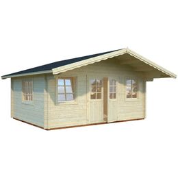 Palmako Gartenhaus &raquo;Helena&laquo; 18,6 qm beige Massivholz Fu&szlig;boden im Gartenhaus, ohne Dacheindeckung