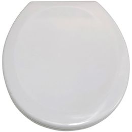 ADOB WC-Sitz &raquo;Limone&laquo; sehr stabil, Edelstahlscharniere wei&szlig; Duroplast Einheitsgr&ouml;&szlig;e