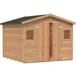 Palmako Ger&auml;tehaus &raquo;Dan&laquo; hellbraun braun Massivholz Einheitsgr&ouml;&szlig;e