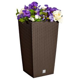 Prosperplast Blumentopf &raquo;Rati Square 325&laquo; BxTxH: 33x33x61 cm braun Kunststoff