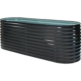 WESTMANN Hochbeet &raquo;Oval 240&laquo; BxTxH: 240x80x82 cm grau Stahl B/H/T: 240cm x 82cm x 80cm