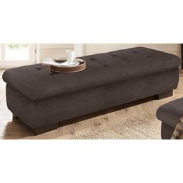 Home Affaire Hocker &raquo;Bergen&laquo; mit Staufach, 161 cm breit grau MELROSE /Struktur (100% Polyester);MELROSE (100% Polyester);Microfaser PRIMABELLE (100% 