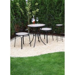 siena GARDEN Gartenstuhl () schwarz Keramik B/H/T: 43cm x 94cm x 43cm