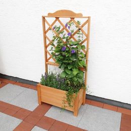 Promadino Spalier mit Pflanzkasten, BxTxH: 69x32x140 cm braun Holzwerkstoff B/H/T: 69cm x 140cm x 32cm