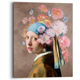 Reinders Deco-Panel &raquo;Das Blumenm&auml;dchen mit dem Perlenorhrring&laquo; bunt Holzwerkstoff B/H/T: 40cm x 50cm x 2cm