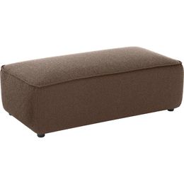 W.Schillig Hocker &raquo;around-the-block&laquo; mit eleganter Biese braun ROHLEDER Jacquard-Flachgewebe Q2 O10 (60% Polyacryl, 40% Polyester)