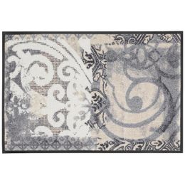 wash+dry by Kleen-Tex Fu&szlig;matte &raquo;Arabesque&laquo; rechteckig 9 mm H&ouml;he Schmutzfangmatte, rutschhemmend, In- und Outdoor geeignet, waschbar beige Kunstfaser B