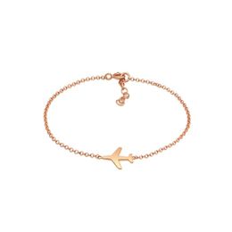 Elli Damen Armband &raquo;Flugzeug Reise 925 Silber&laquo; rosa
