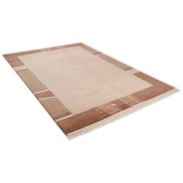 Theko Teppich &raquo;Sierra&laquo; rechteckig 14 mm H&ouml;he handgekn&uuml;pft, mit Bord&uuml;re, ideal im Wohnzimmer & Schlafzimmer beige Wolle B : 160cm 1 Stk., 14mm, L: 