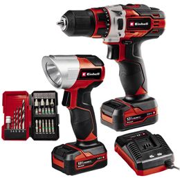 Einhell Akku-Bohrschrauber &raquo;TE-CD 12/1 Li +22+CL (2x2.0Ah)&laquo; Set, inkl. 2 Akkus und Ladeger&auml;t Inkl. Akku-Lampe mit einer Leuchtst&auml;rke von 100 Lumen