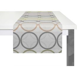 WIRTH Tischl&auml;ufer &raquo;ZIRBELLO&laquo; gr&uuml;n Baumwolle, Polyester B/L: 40cm x 150cm, eckig