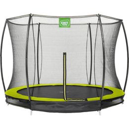 EXIT Gartentrampolin &raquo;Silhouette Ground&laquo; &Oslash; 244 cm mit Sicherheitsnetz gr&uuml;n
