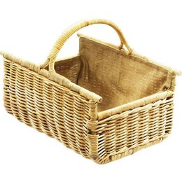 Locker Aufbewahrungskorb beige Rattan B/H/T: 66cm x 45cm x 45cm