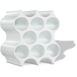 Koziol Weinflaschenhalter &raquo;SET-UP&laquo; 100% recycelbar, f&uuml;r 10 Flaschen wei&szlig; Kunststoff Einheitsgr&ouml;&szlig;e