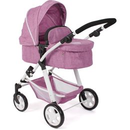 Bayer Chic 2000 CHIC2000 Kombi-Puppenwagen &raquo;Nele&laquo; zusammenklappbar rosa Einheitsgr&ouml;&szlig;e Kombi-Puppenwagen
