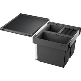 Blanco M&uuml;lltrennsystem &raquo;Flexon II 50/3&laquo; 3 Beh&auml;lter Kunststoff, Stahlblech, 500 mm Untermass grau Kunststoff B/H/T: 40cm x 37cm x 46cm, 35 l