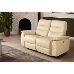 Home Affaire 2-Sitzer &raquo;Maldini&laquo; elektrischer Relaxfunktion und USB-Anschluss, Breite 166 cm beige Webstoff (96% Polyester, 4% Nylon)