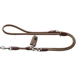 Hunter Verstellbare F&uuml;hrleine & Kotbeutelspender Bundle Zara taupe / one-size
