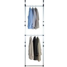 Ruco Teleskopregal Aluminium/Kunststoff, ideal f&uuml;r begehbare Kleiderschr&auml;nke grau Aluminium, Kunststoff B/H/T: 70cm x 250cm x 28cm