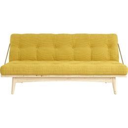 Karup Design Schlafsofa &raquo;Folk&laquo; aus massiven Kiefernholz, inkl. Futonmatratze gelb 100% Polyester